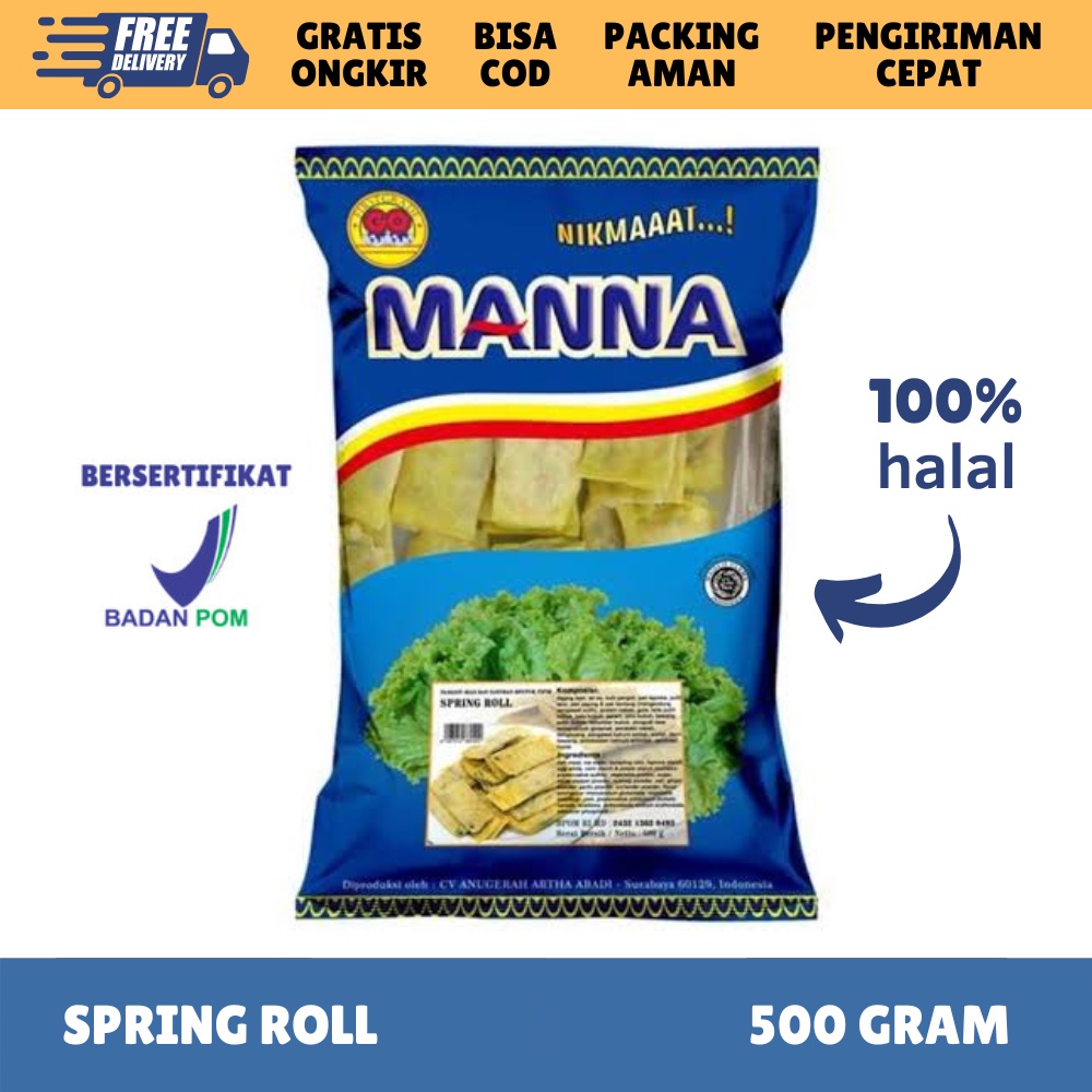 Jual Go Manna Bakso Ikan Spring Roll [500 g] | Shopee Indonesia