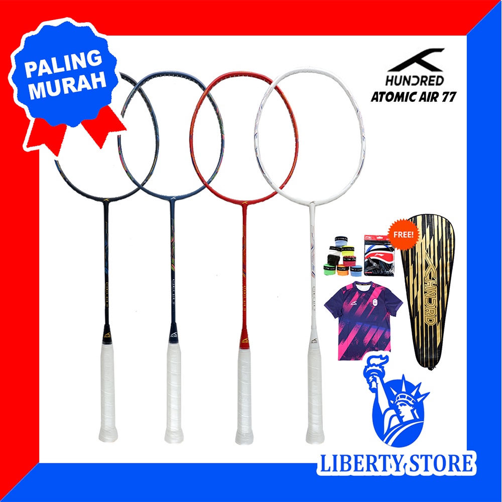 Jual Raket Badminton HUNDRED ATOMIC AIR 77 IMPORT 100% Original ...