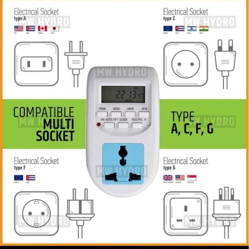 Jual Timer Digital Programable Switch Stop Kontak 16 Program | Shopee ...