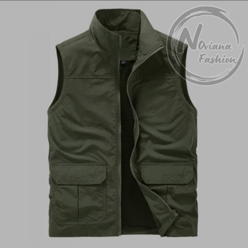 Jual Jaket Rompi Vest Pria Casual / Jaket Rompi Pria Outdor | Shopee ...