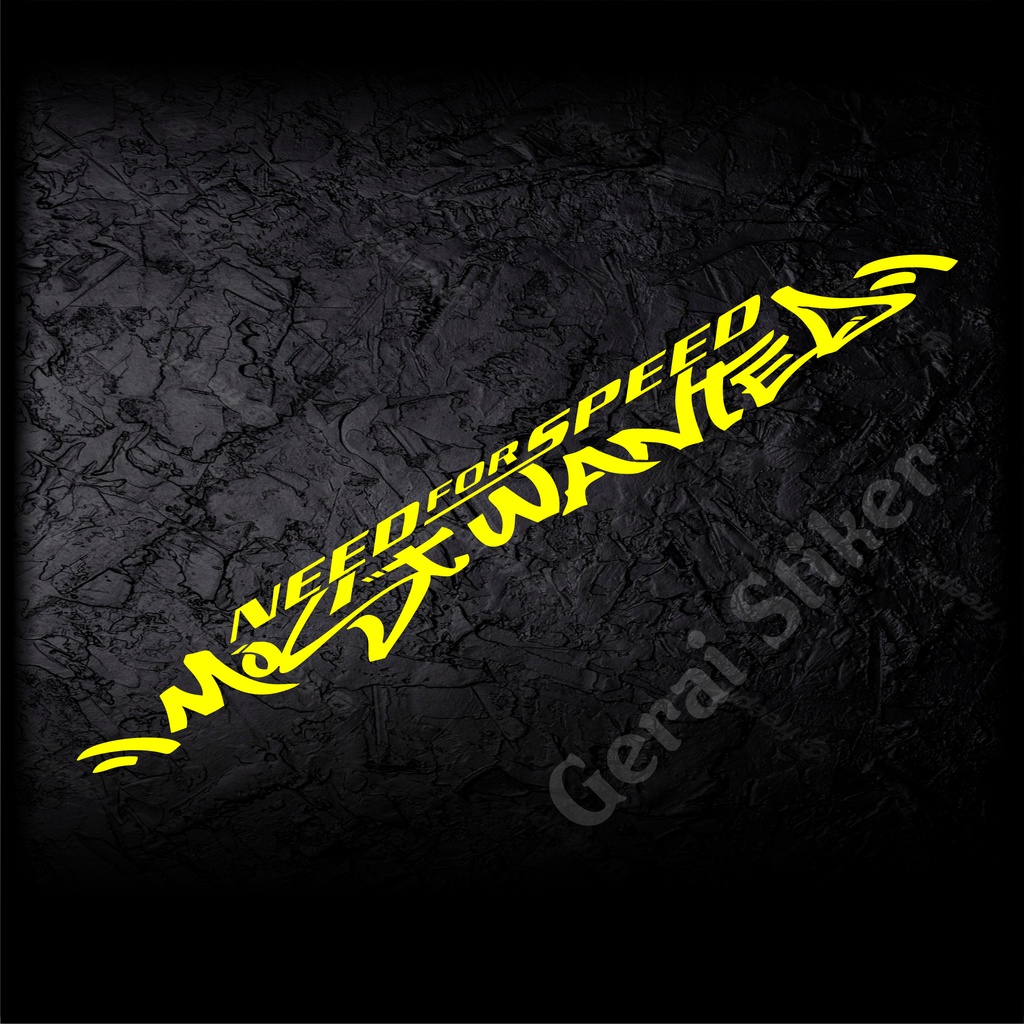 Jual stiker kaca mobil sticker cutting NFS MOST WANTED, stiker keren ...