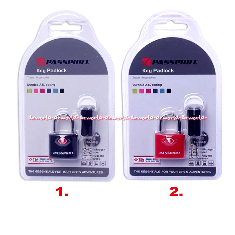 Jual Passport Key Padlock TSA Lock Mini Padlock For Travelling Gembok ...