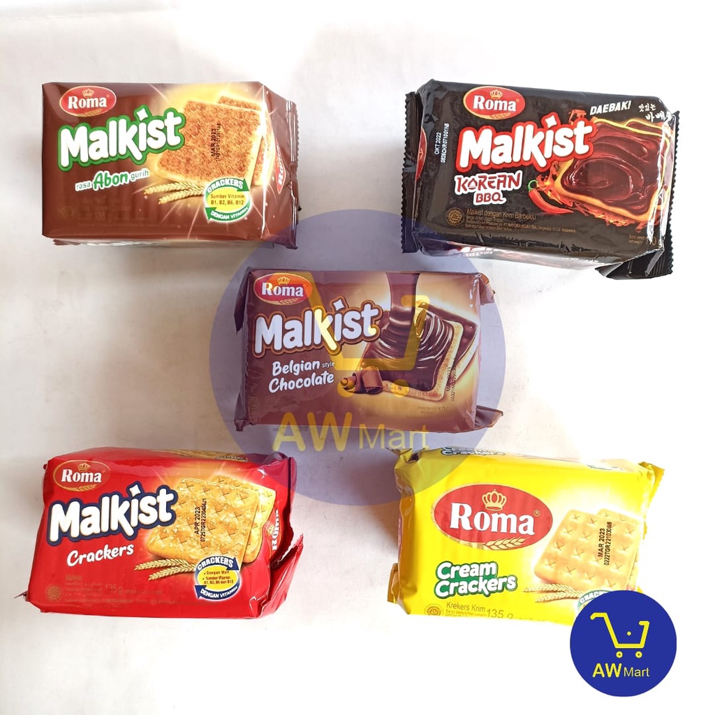 Jual BISKUIT ROMA MALKIST CRACKERS 107 / 105 /90 GRAM - ALL VARIAN ...