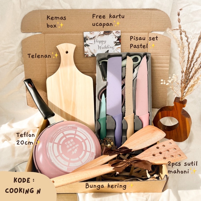 Jual cooking Set / Kado nikahan / Hadiah Wedding / Hadiah ibu / hadiah ...