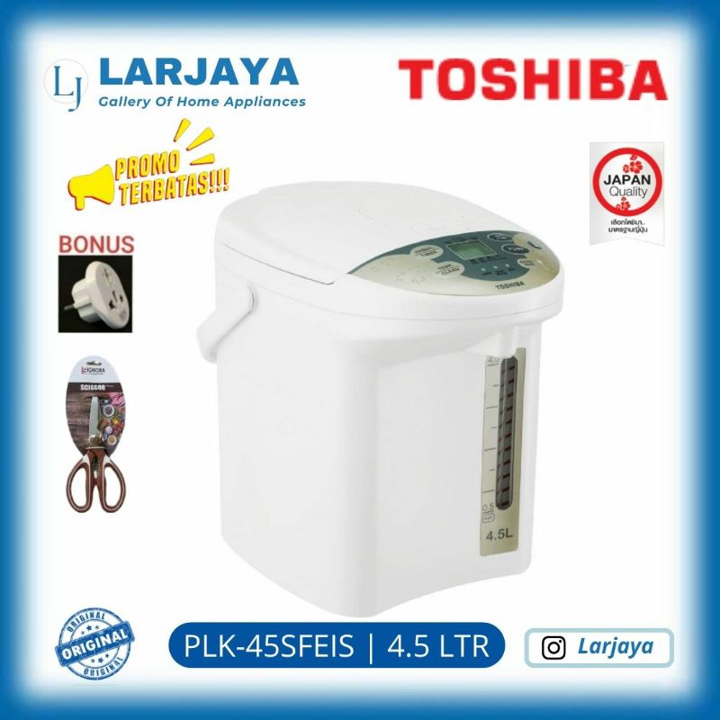 Jual Termos Listrik Toshiba 4,5 Liter PLK-45SFIES | Electric Hot Pot 4 ...