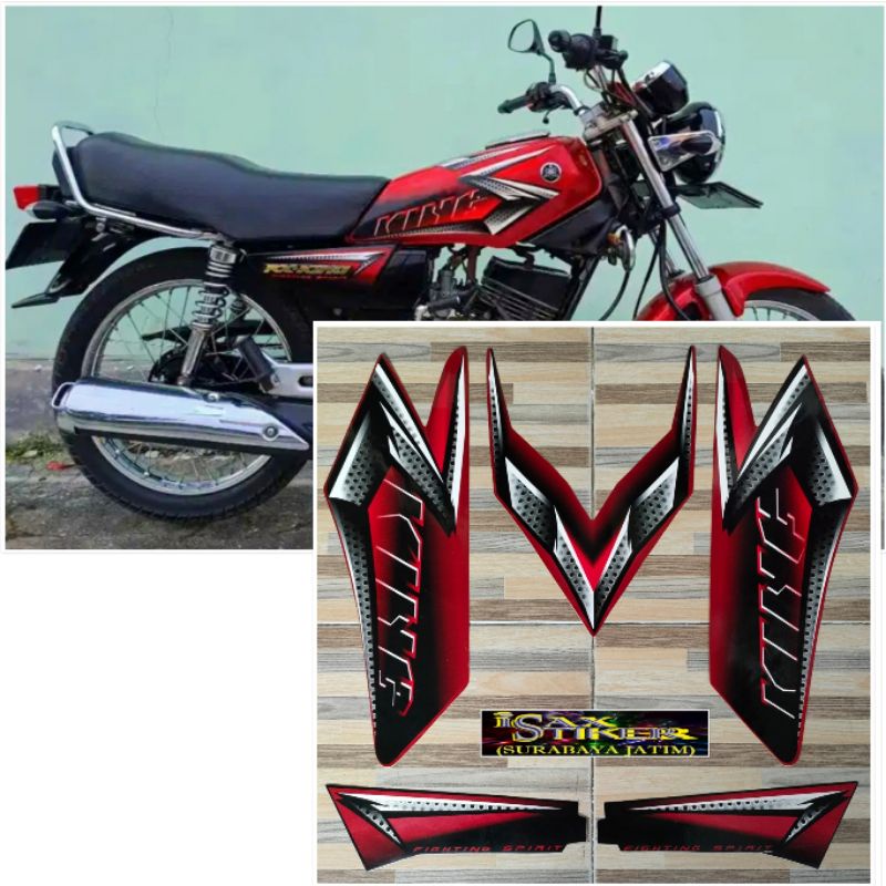 Jual striping original Yamaha RX KING merah tahun 2008 | Shopee Indonesia