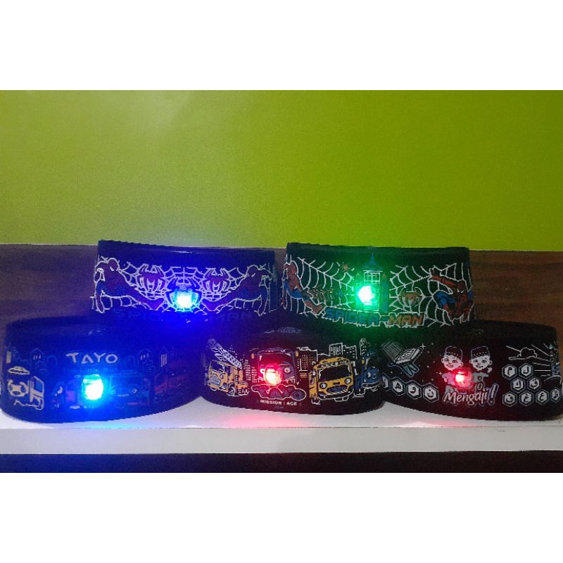 Jual Peci anak LED / peci songkok karakter led | Shopee Indonesia