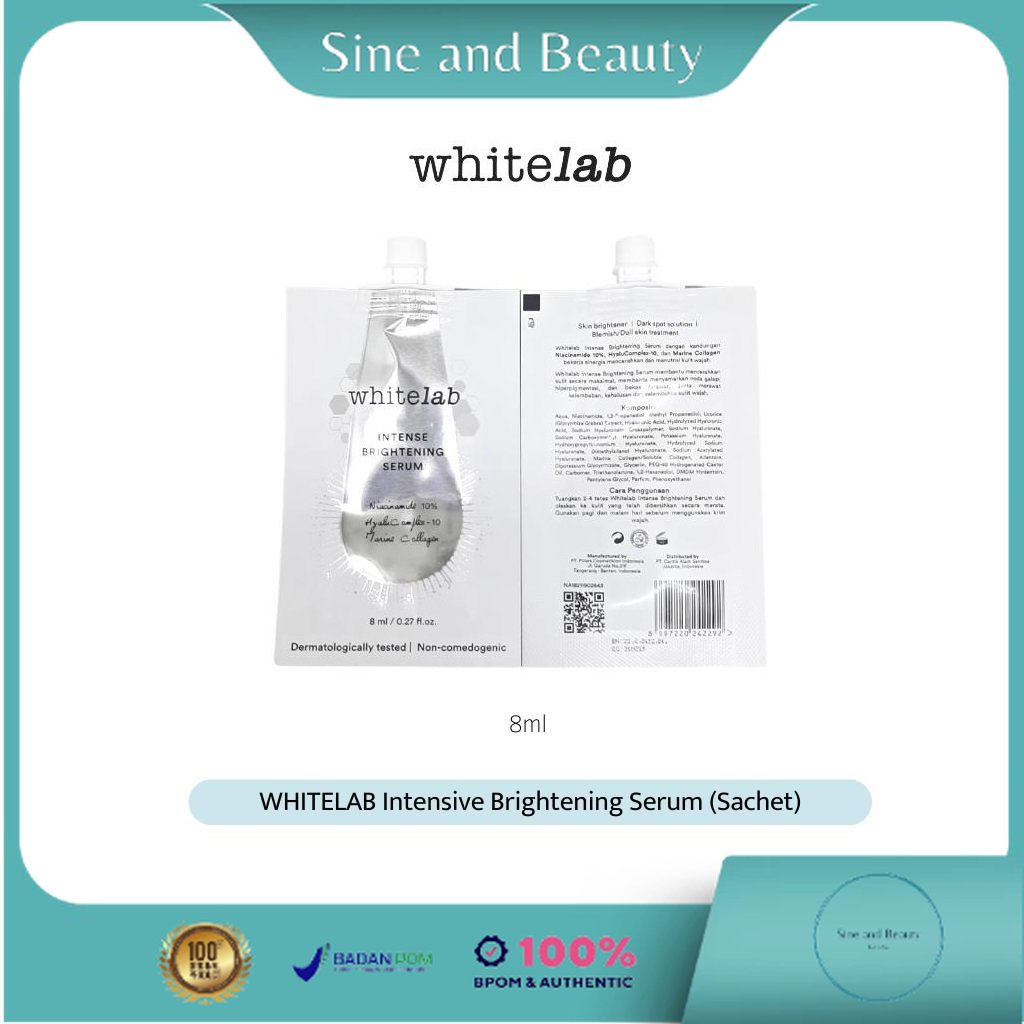 Jual WHITELAB Intense Brightening Serum Sachet Niacinamide 10% - 8ml ...