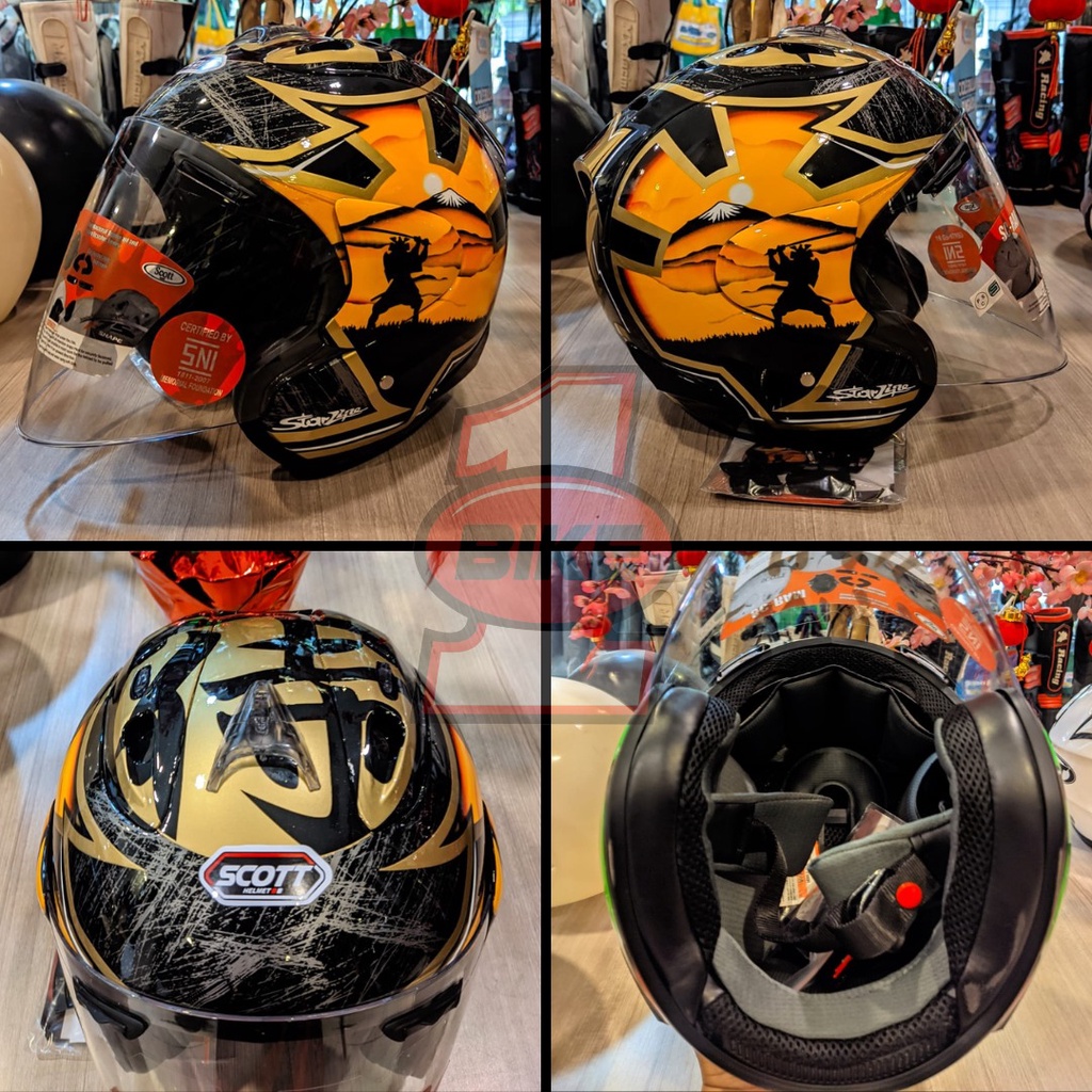 Jual Helm Scott RAM 4/ R5 Helm Half Face + Free stiker / Helm half face ...