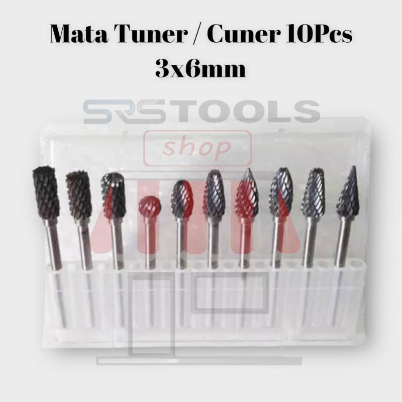 Jual Mata Rotary set 10 Pcs - Mata Bor Tuner / Cuner set 3 x 6 mm ...