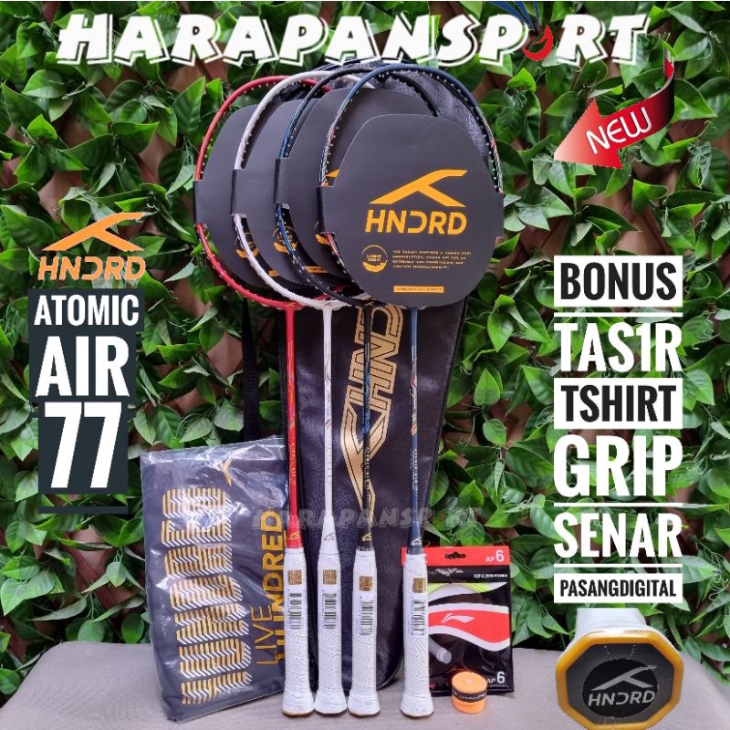 Jual RAKET BADMINTON HUNDRED HNDRD ATOMIC AIR 77 ORIGINAL 100% | Shopee ...