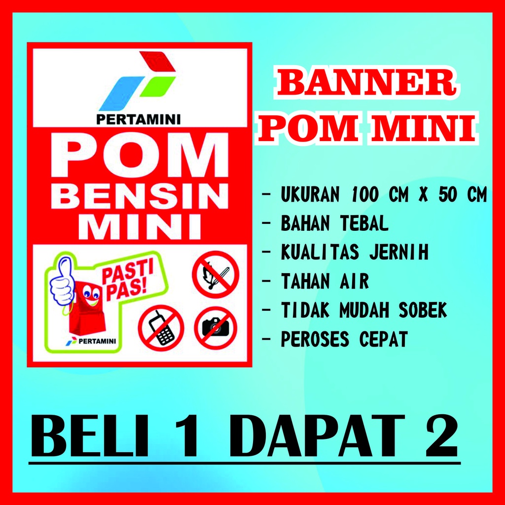 Jual BANNER POM BENSIN MINI 50CMX100CM | Shopee Indonesia