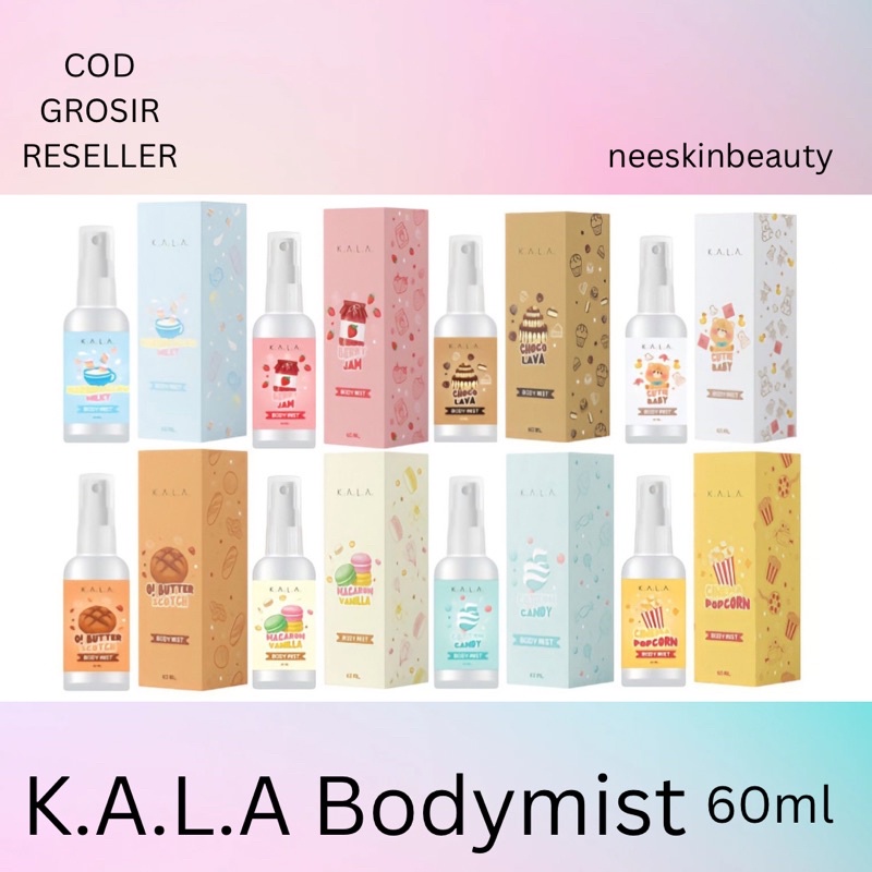 Jual [READY] KALA BODY MIST PARFUM SPRAY 60ml POPCORN VANILLA | Shopee ...