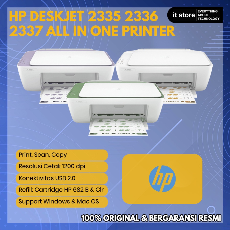 Jual HP Deskjet Printer 2335 2336 2337 Printer [Print Scan Copy] | Shopee Indonesia
