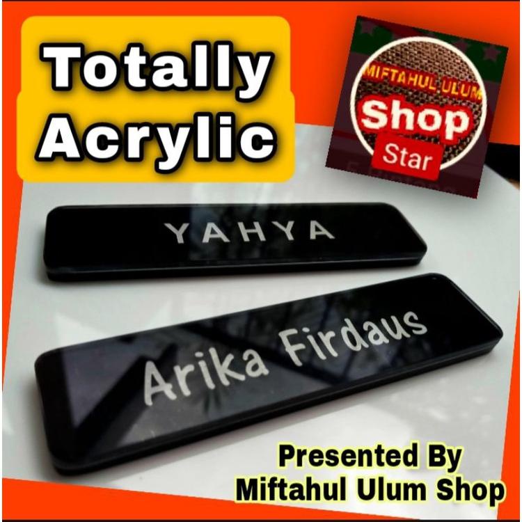 Jual PRODUK- NAME TAG - PAPAN NAMA DADA - TOTALLY DOUBLE ACRYLIC ...