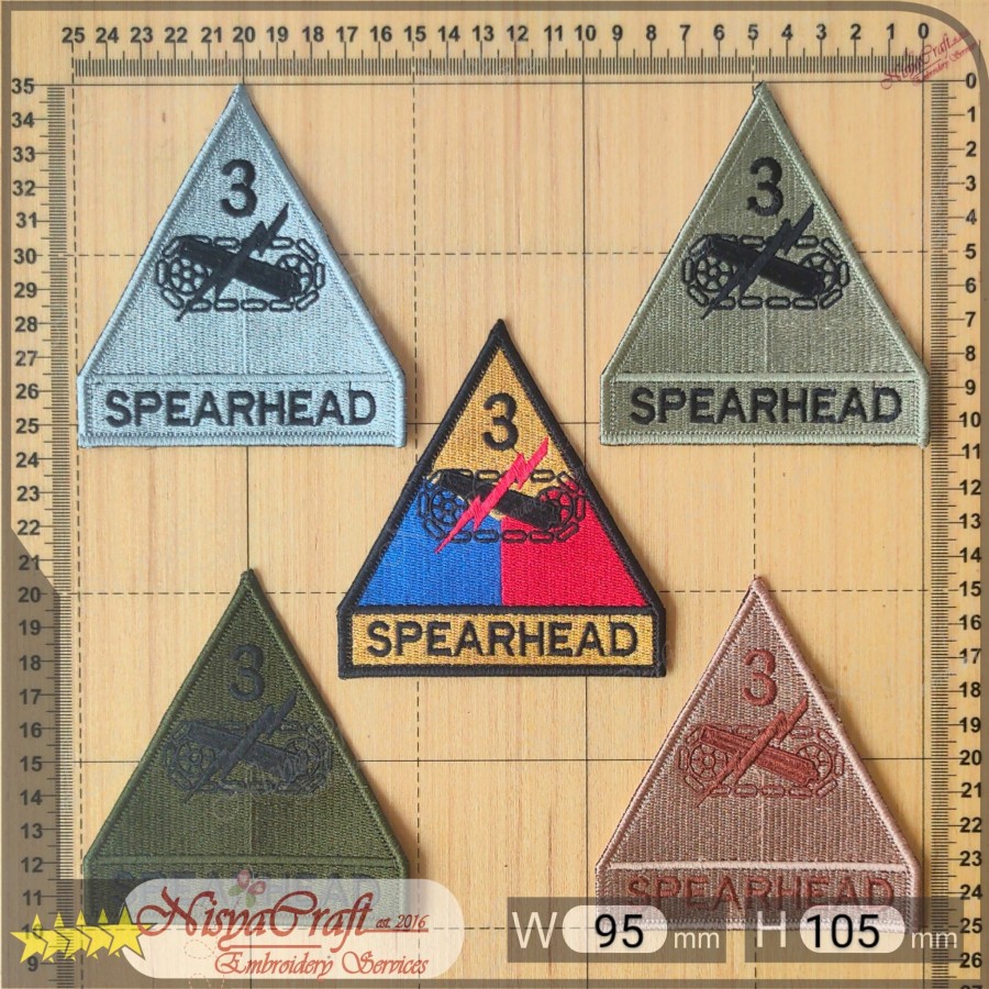 Jual NCEP0101-0071 US ARMY 3rd Armored Division SPEARHEAD | Armored Unit | Shoulder Sleeve ...