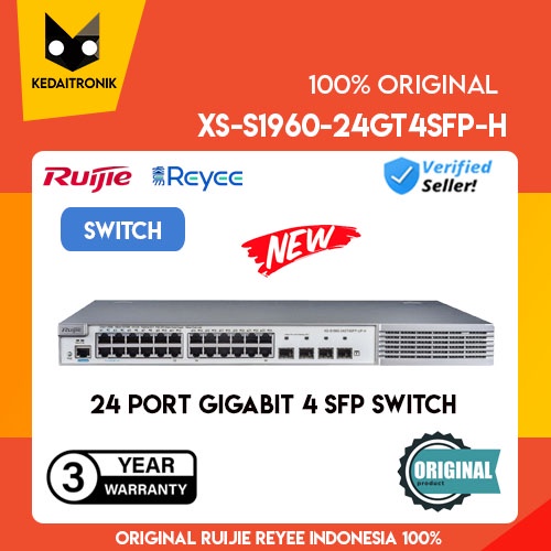 Jual NEW RUIJIE XS-S1960-24GT4SFP-H 24 Port Gigabit 4 SFP Switch | Shopee Indonesia