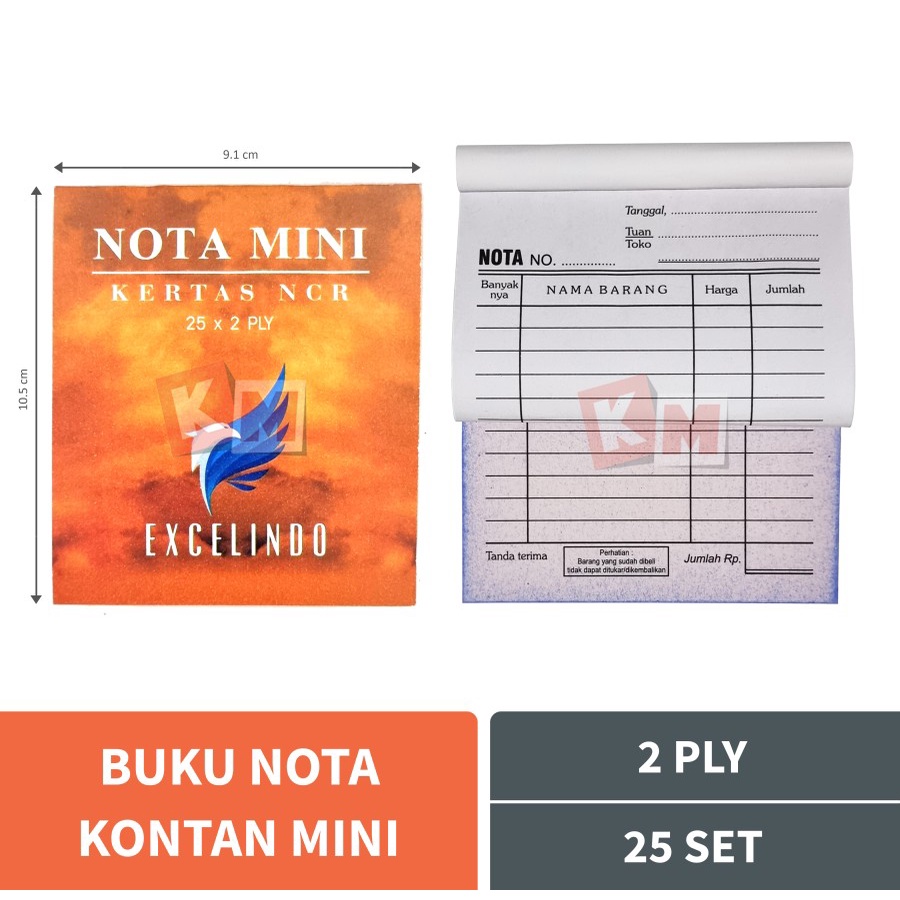 Jual Buku Nota Kontan Mini 2 Ply Rangkap Excelindo Isi 25 Lembar NCR ...