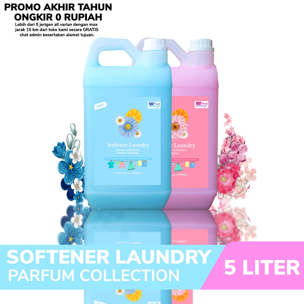 Jual SOFTENER LAUNDRY Pelembut dan Pewangi Pakaian PREMIUM ANDI CLEAN 5L | Shopee Indonesia