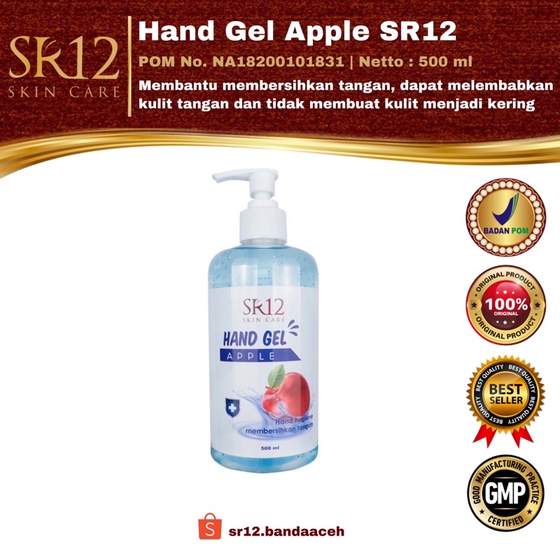 Jual HAND GEL APPLE SR12 (KEMASAN HEMAT 500 ML) | PERSONAL CARE | HAND ...