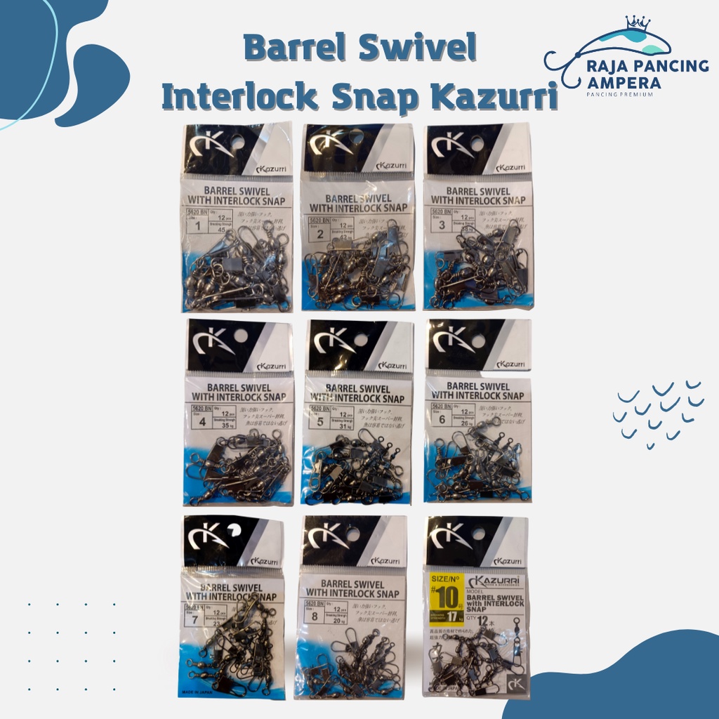 Jual Kili-kili Kazurri Barrel Swivel with Interlock Snap Rangkaian ...