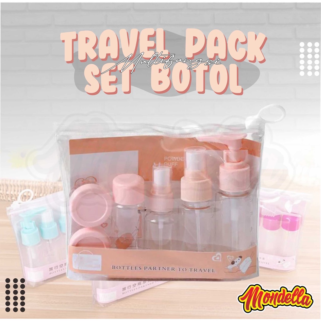 Jual Travle Pack Set Botol Mini Kosmetik Lengkap Bottle Travel Kit ...