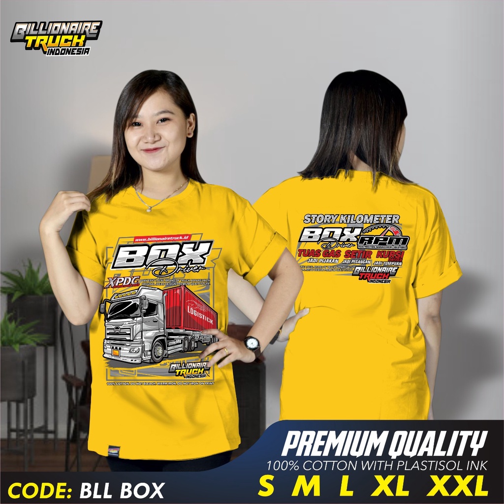 Jual Kaos Truk Tronton Trailer Kontainer Giga Baju T-shirt Truck Box Premium Katun Combed ...