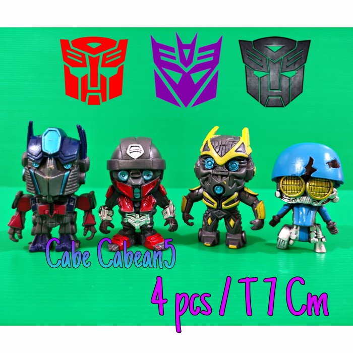 Jual Murah Action Figure Transformers Set 4 Transformer Topper Cake ...