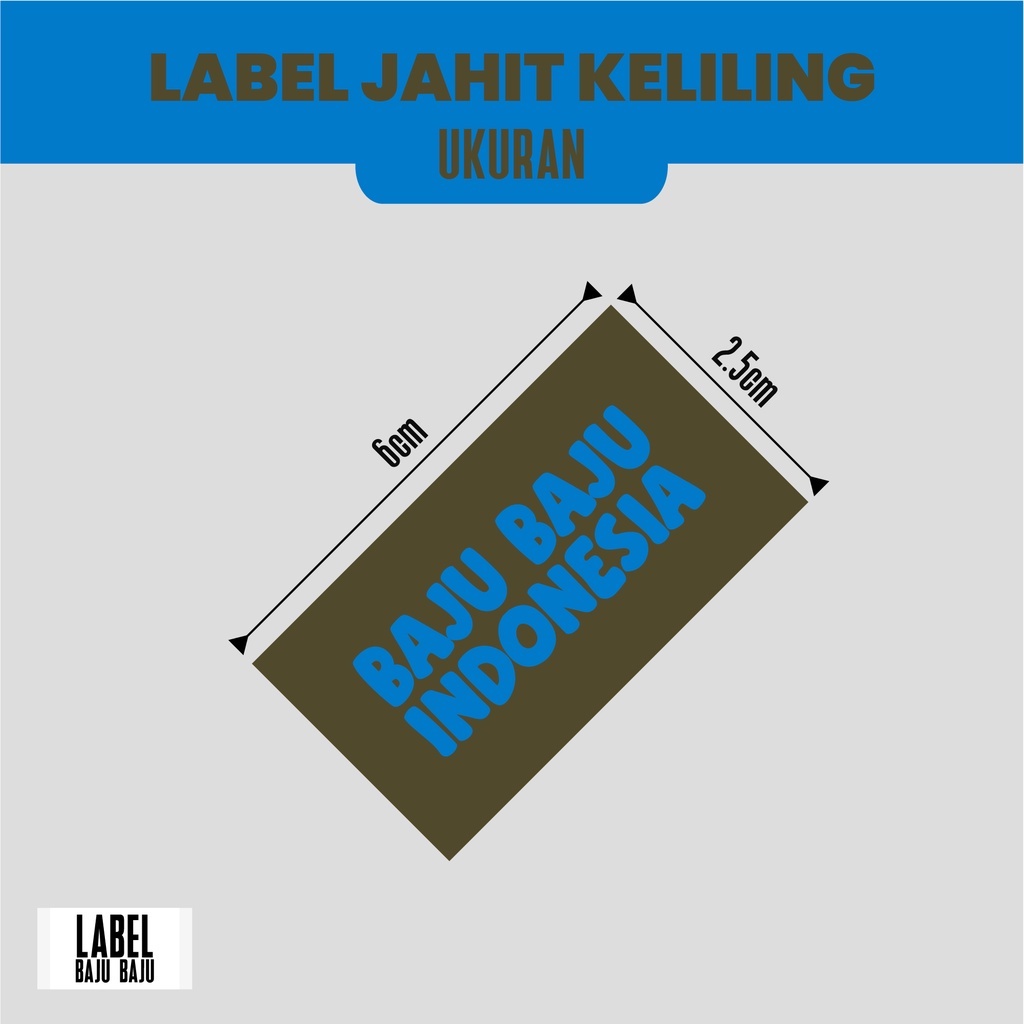 Jual ( 6X2,5 ) 1.200pcs Label Baju Custom Woven Murah Terjangkau Logo ...
