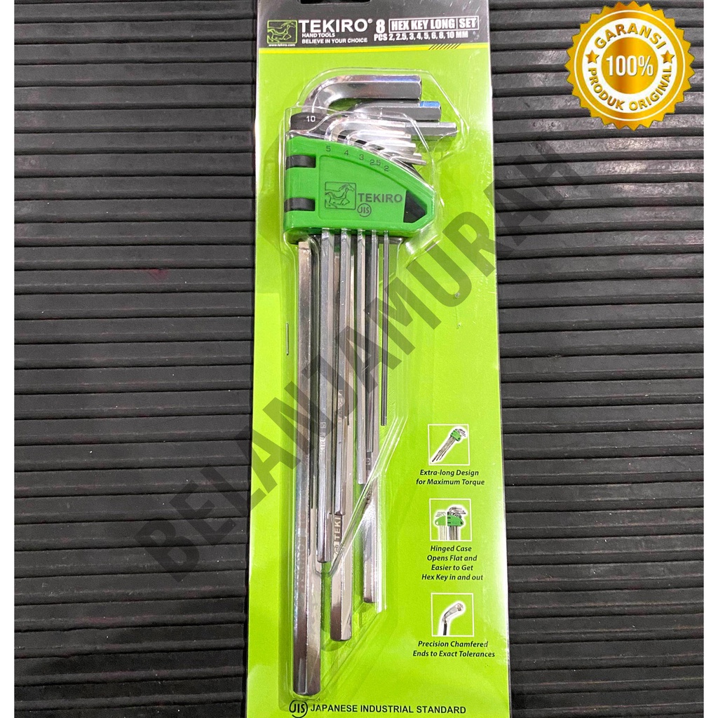 Jual Kunci L Panjang Set / Hex Key Long 8pcs Tekiro 100% Asli | Shopee ...