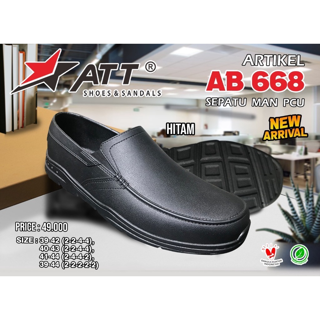 Jual sogo ATT AB 520 AB 668 SEPATU SLOP PRIA Sepatu Formal Tanpa Tali ...