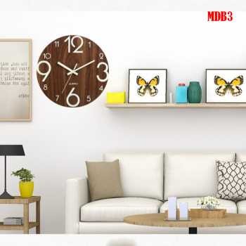 Jual LUMINOVA Jam Dinding Quartz Glow in The Dark Kayu MDF 30CM MDB1 ...