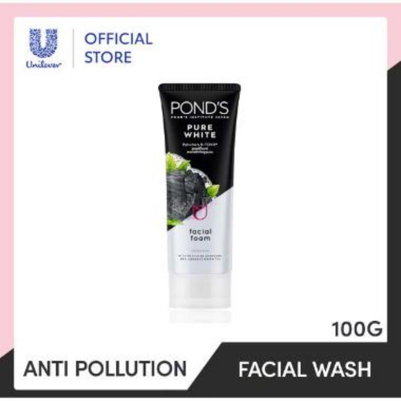 Jual Ponds Pure White Anti Pollution Facial Foam-Sabun Pond's Hitam ...