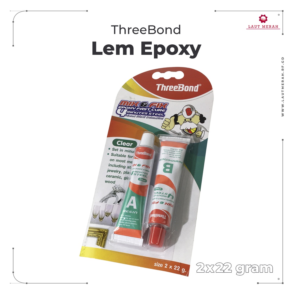 Jual Lem Epoxy besi THREEBOND Mix And Fix - Epoxy Adhesive Rapid | Shopee Indonesia