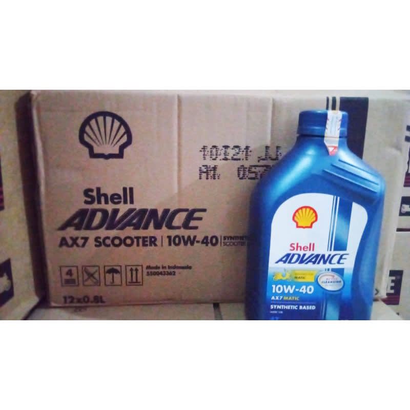 Jual Oli Shell Advance AX7 Scooter 800 ml.. biru 10 W - 40...1 dus = 12 ...