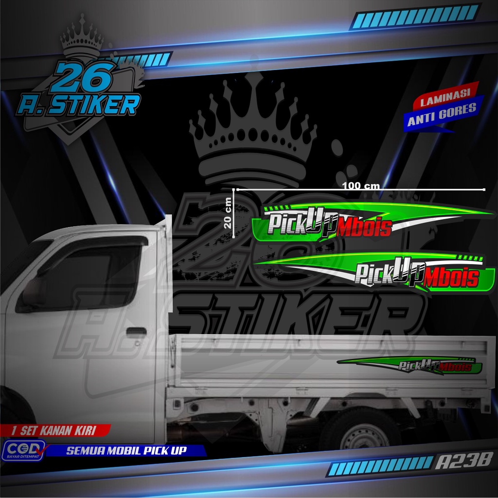 Jual Stiker Bak Samping Pick Up L300, Futura, new carry, dll, Stiker ...
