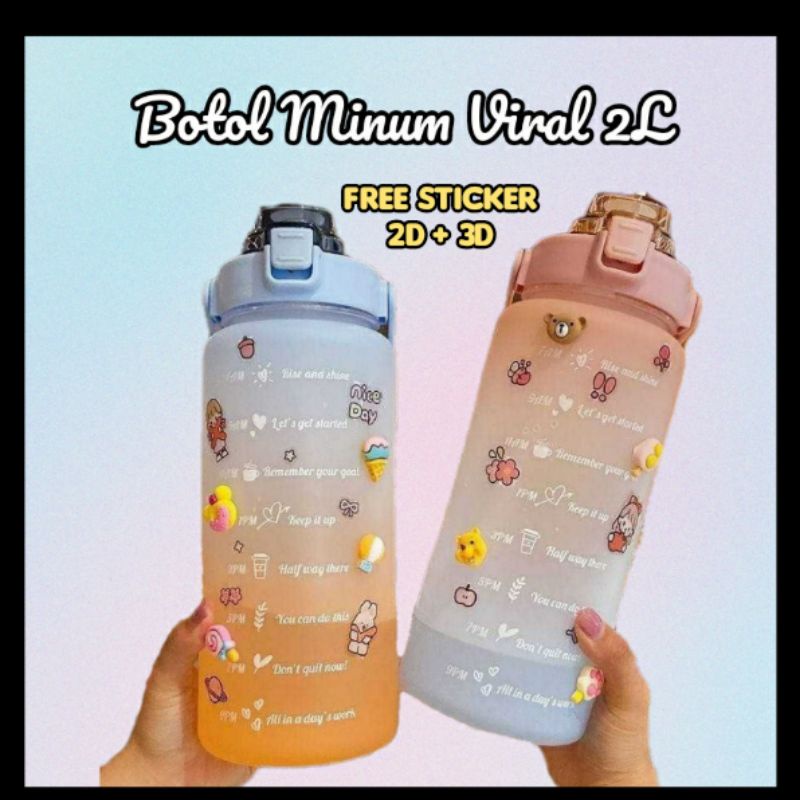 Jual Botol Air Cantik 2L Bermotif cantik | Shopee Indonesia
