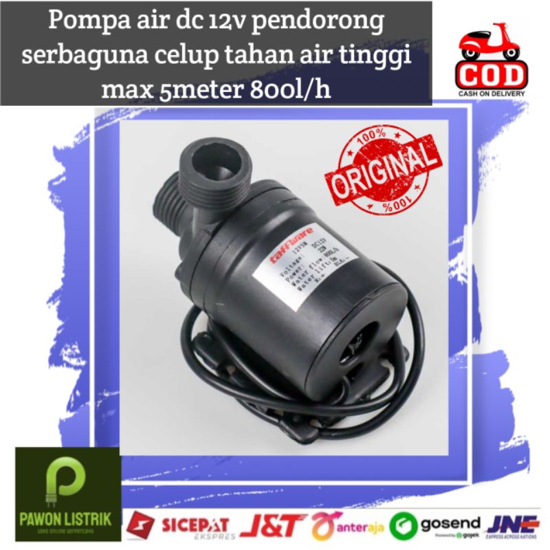 Jual Pompa air dc 12v mini celup tahan air 800L/h max ketinggian 5 ...