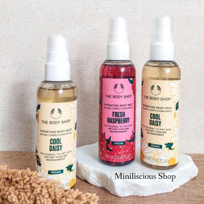 Jual THE BODY SHOP COOL DAISY / FRESH RASPBERRY HYDRATING BODY MIST 100 ...