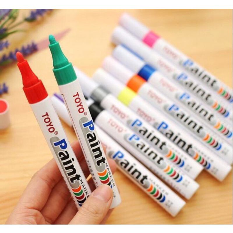 Jual Toyo Paint Marker Spidol Cat PTM Permanent Kaca Plastik Ban Kayu ...