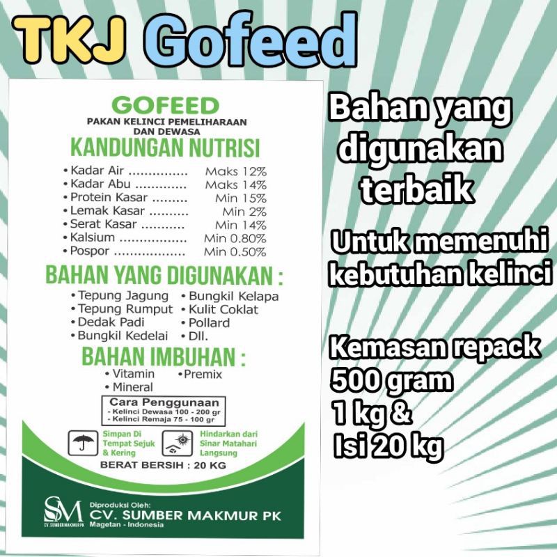 Jual pakan kelinci gofeed 20 kg | Shopee Indonesia
