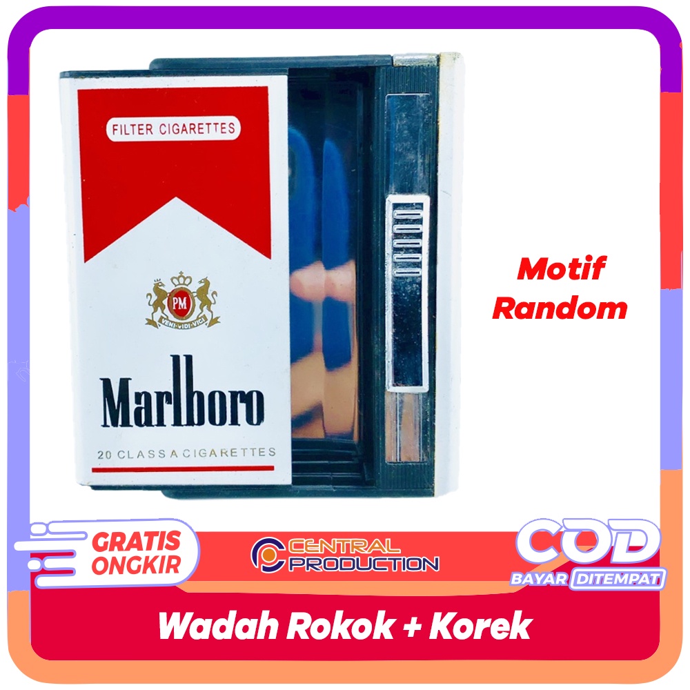 Jual PROMO TERMURAH Kotak Tempat Wadah Rokok /Kotak Rokok + Korek Motif ...
