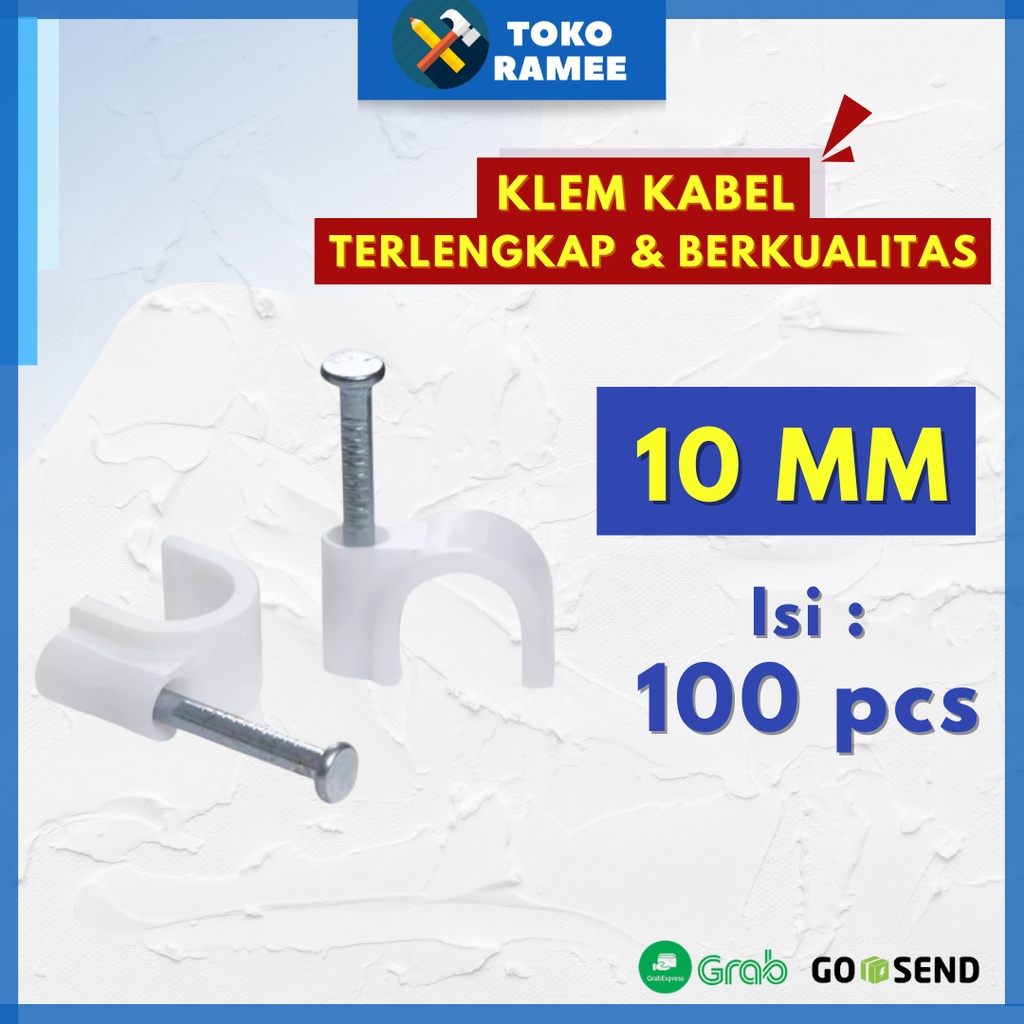 Jual KLAM KLEM KLIP PENJEPIT KABEL CABLE ORGANZER KLIP ISI 50 100 PCS ...