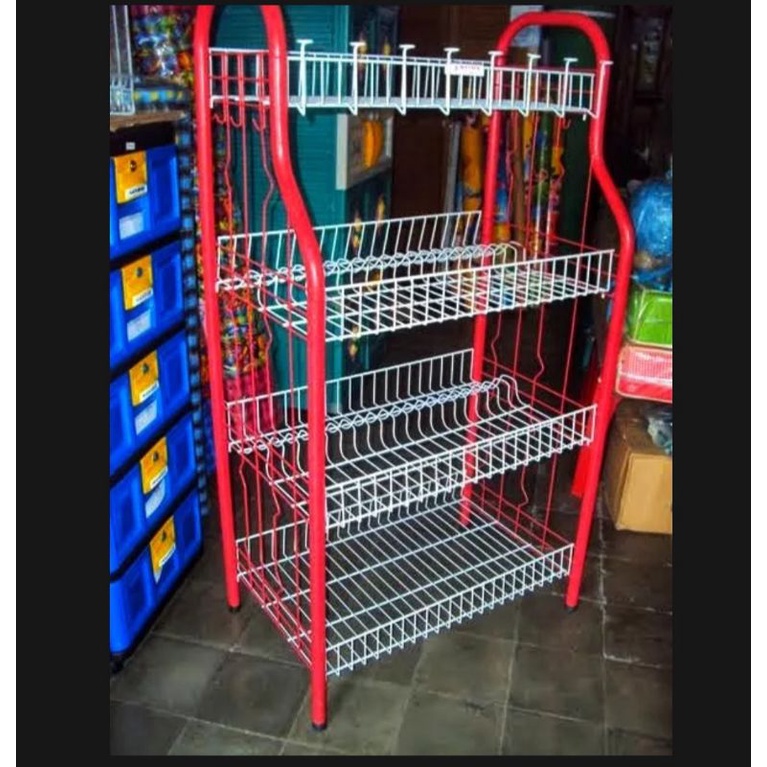 Jual Rak Piring Master Susun 4 Original merah biru | Shopee Indonesia
