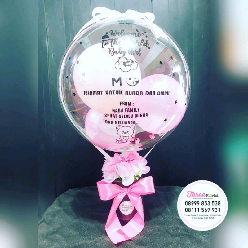 Jual box bunga balon ucapan baby new born / hadiah lahiran / hadiah ...