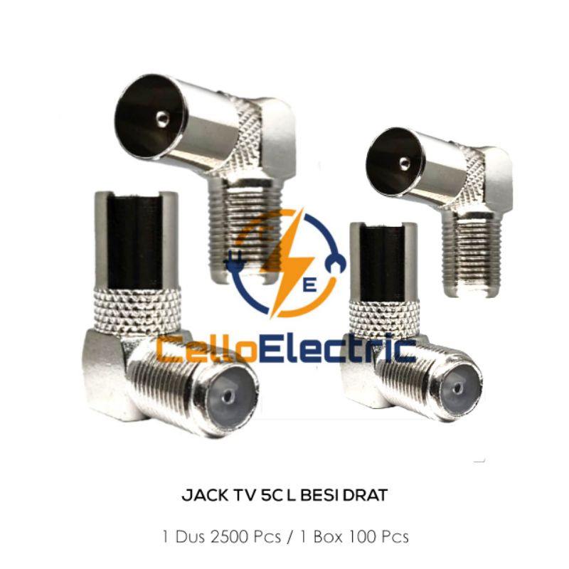 Jual Jack Antena TV Model L / Jek Antena Besi L | Shopee Indonesia
