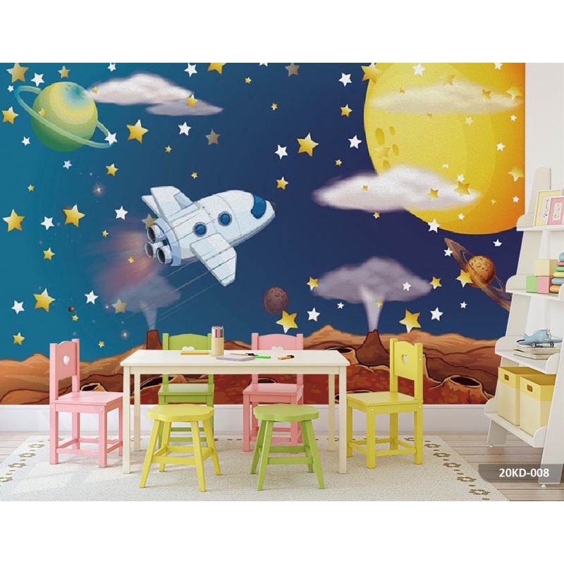 Jual Wallpaper Dinding Custom Mural Kamar Anak Happy Kids | Shopee ...