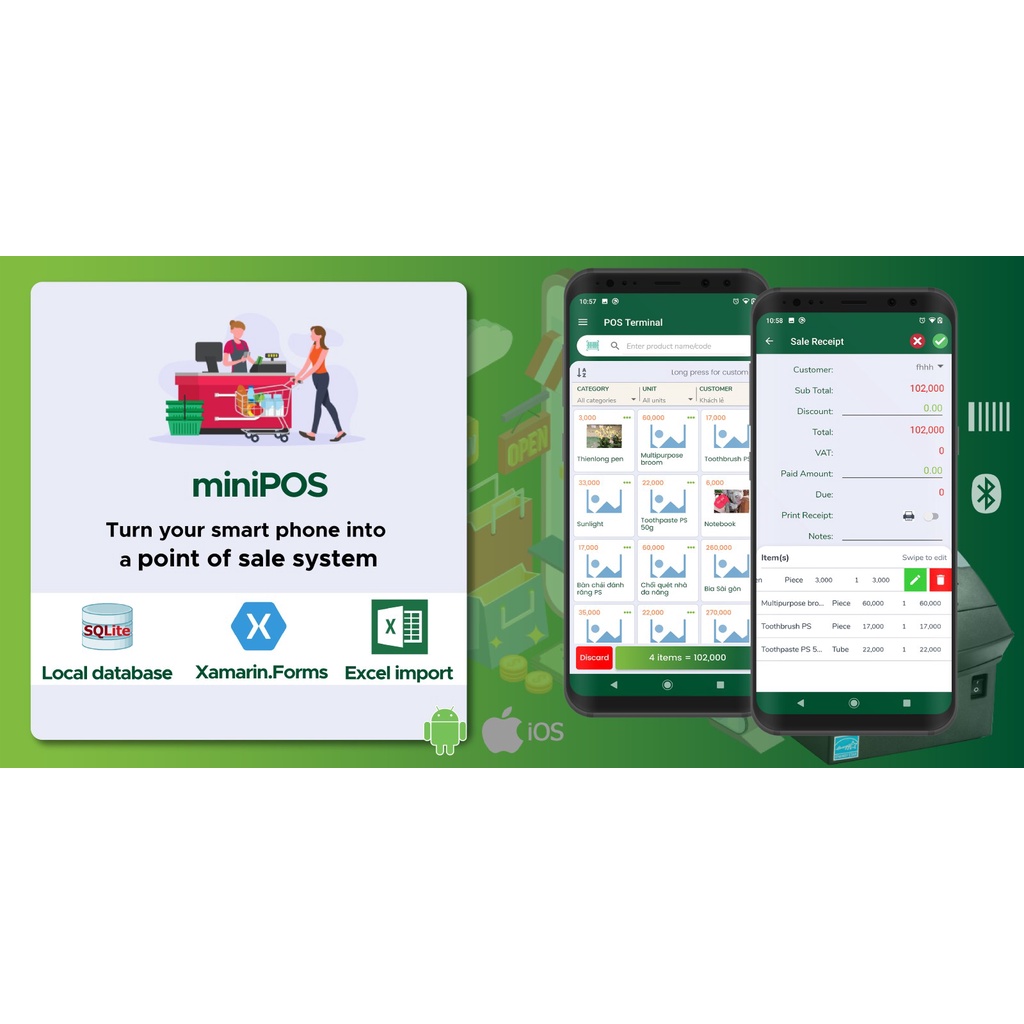 Jual source code aplikasi kasir android miniPOS - Mobile Point of Sale ...