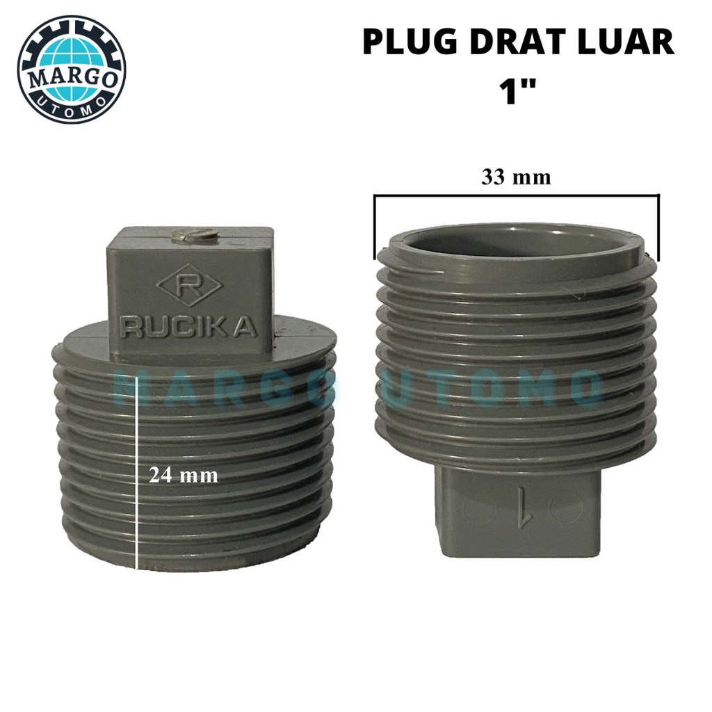 Jual Plug / Sumbat / DOP Drat Luar Tutup Pipa PVC 1" inch | Shopee Indonesia