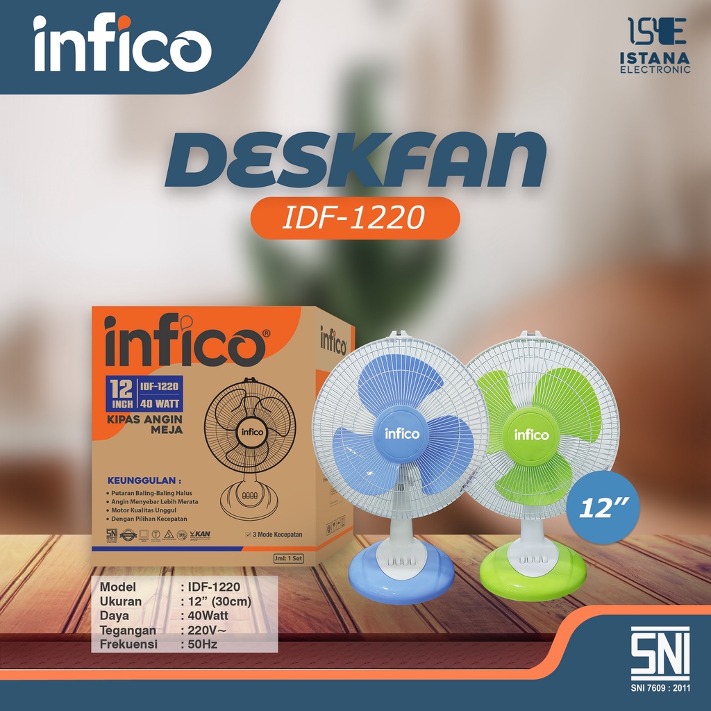 Jual [COD] KIPAS ANGIN PLASTIC Murah MEJA DAN DINDING 12 INCH MERK ...